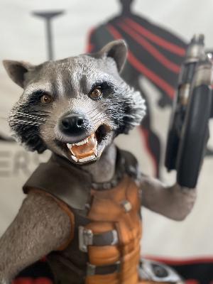 Les Gardiens de la Galaxie Rocket Raccoon Statue Taille Réelle Oxmox Muckle