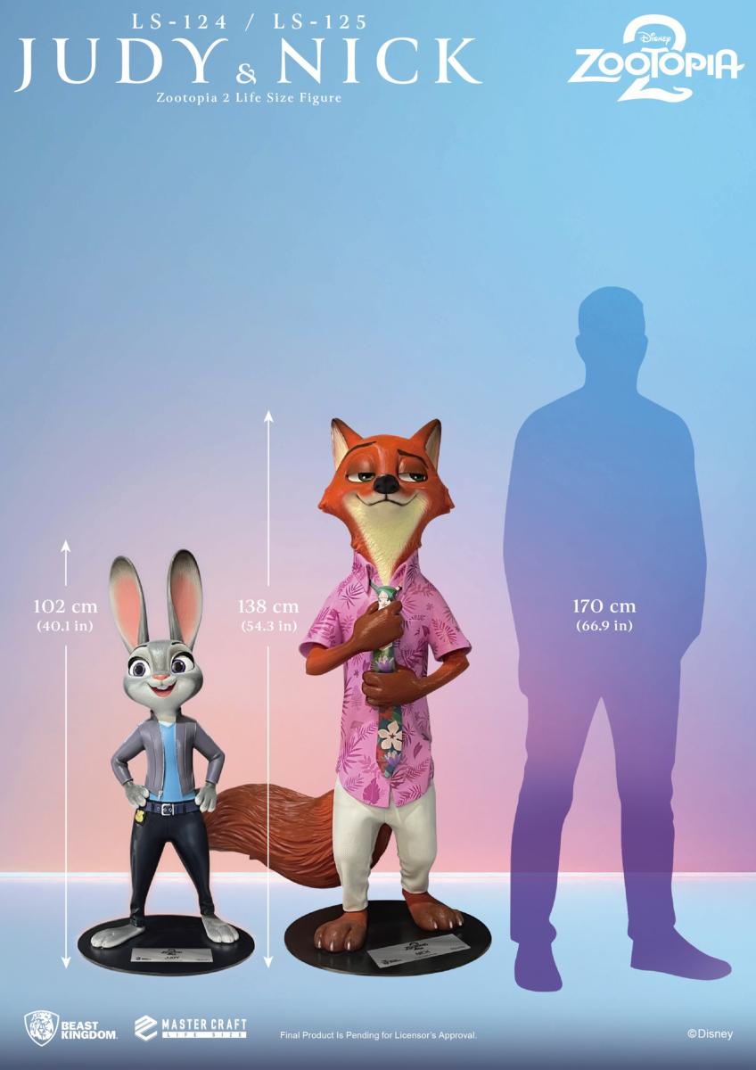 Zootopie 2 Judy et Nick Statues Taille Réelle 1/1 Beast Kingdom Disney